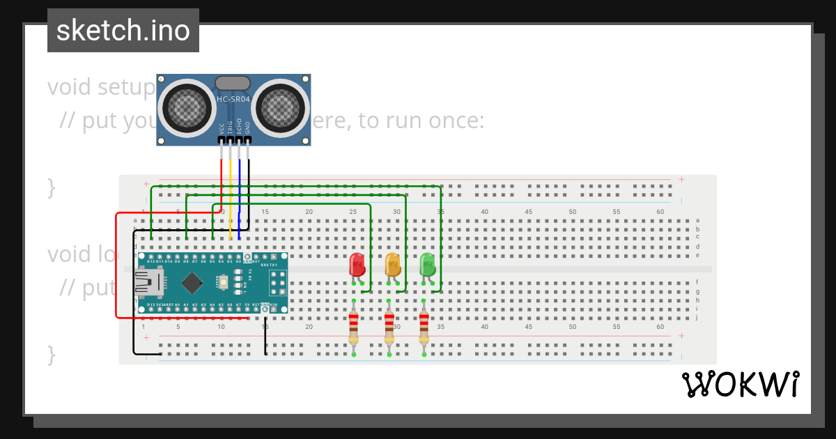 Ultrasound Wokwi Esp32 Stm32 Arduino Simulator 