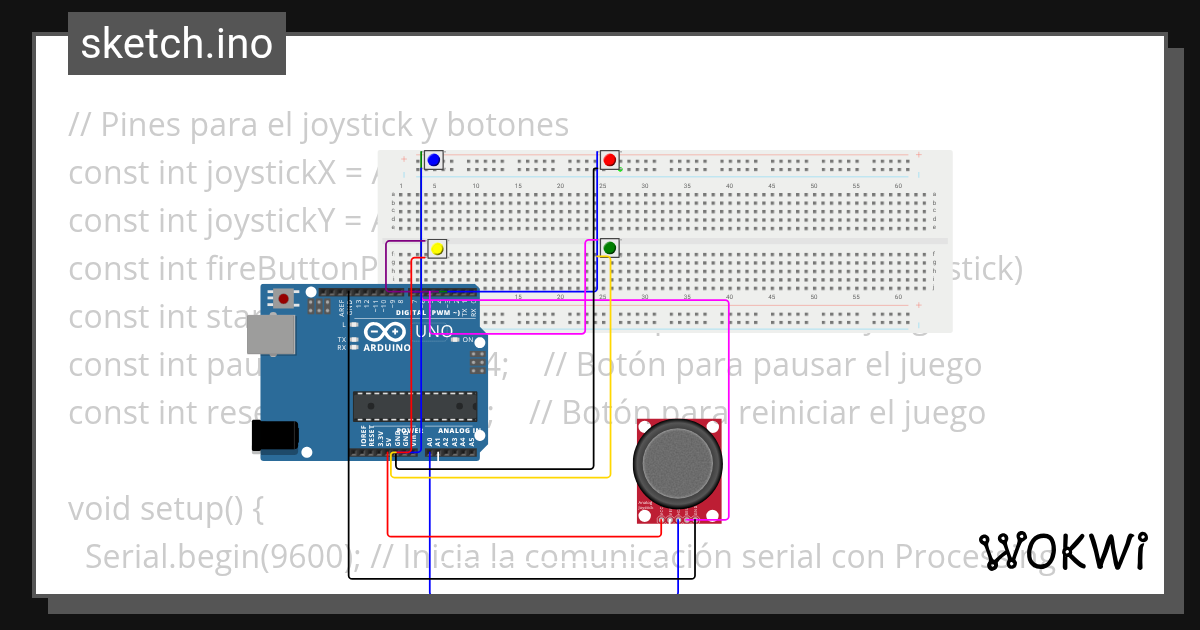 movimiento y disparos Copy - Wokwi ESP32, STM32, Arduino Simulator