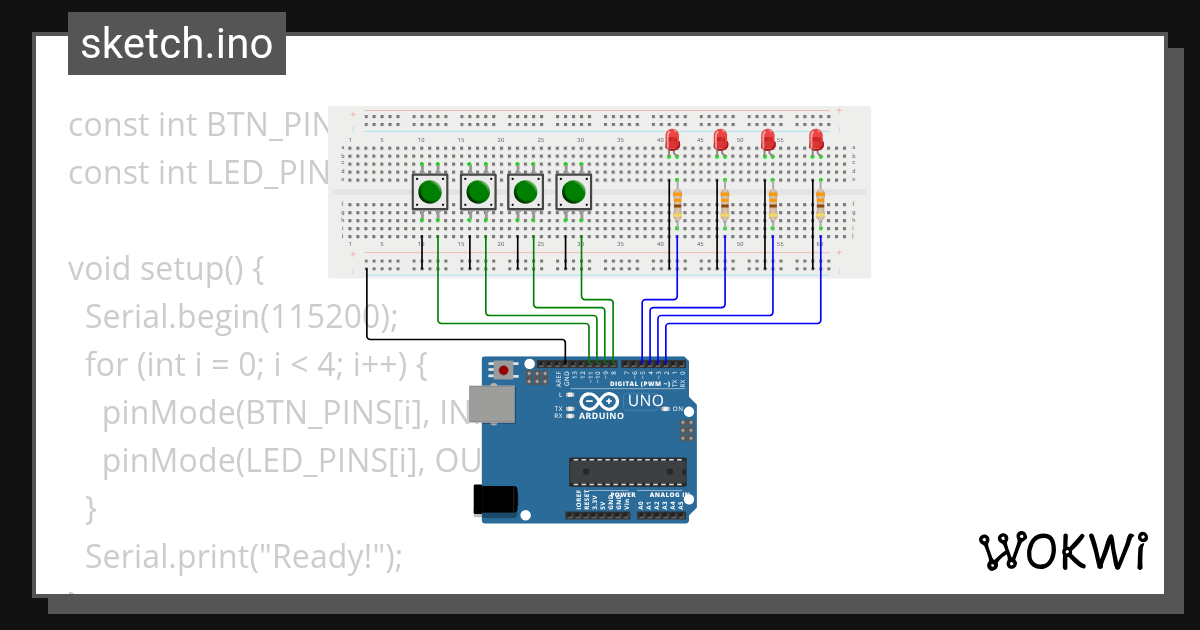 cold frog array demo - Wokwi ESP32, STM32, Arduino Simulator