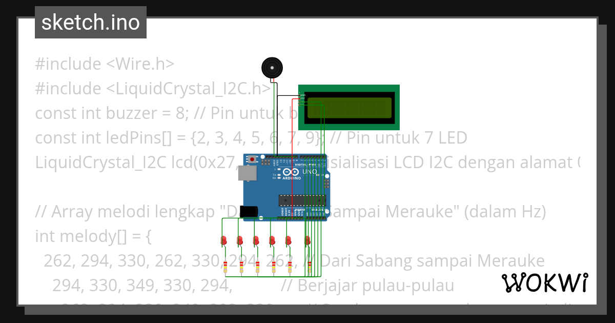 Dari Sabang sampai Merauke _ Dinda - Wokwi ESP32, STM32, Arduino Simulator