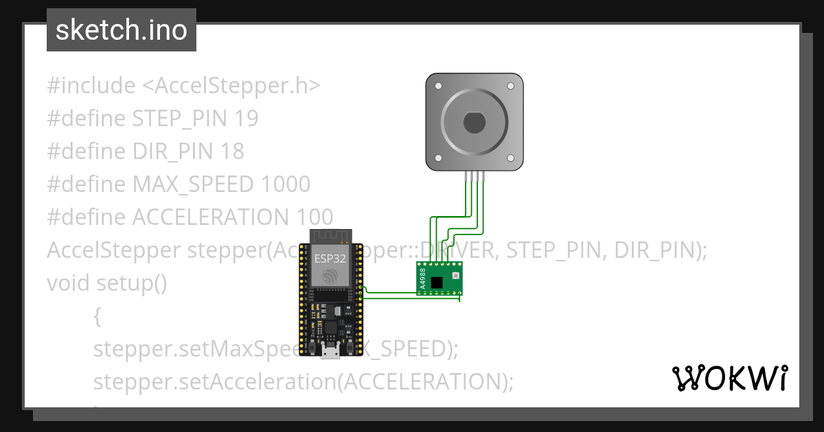 stepper motor - Wokwi ESP32, STM32, Arduino Simulator stepper motor - Wokwi ESP32, STM32, Arduino Simulator