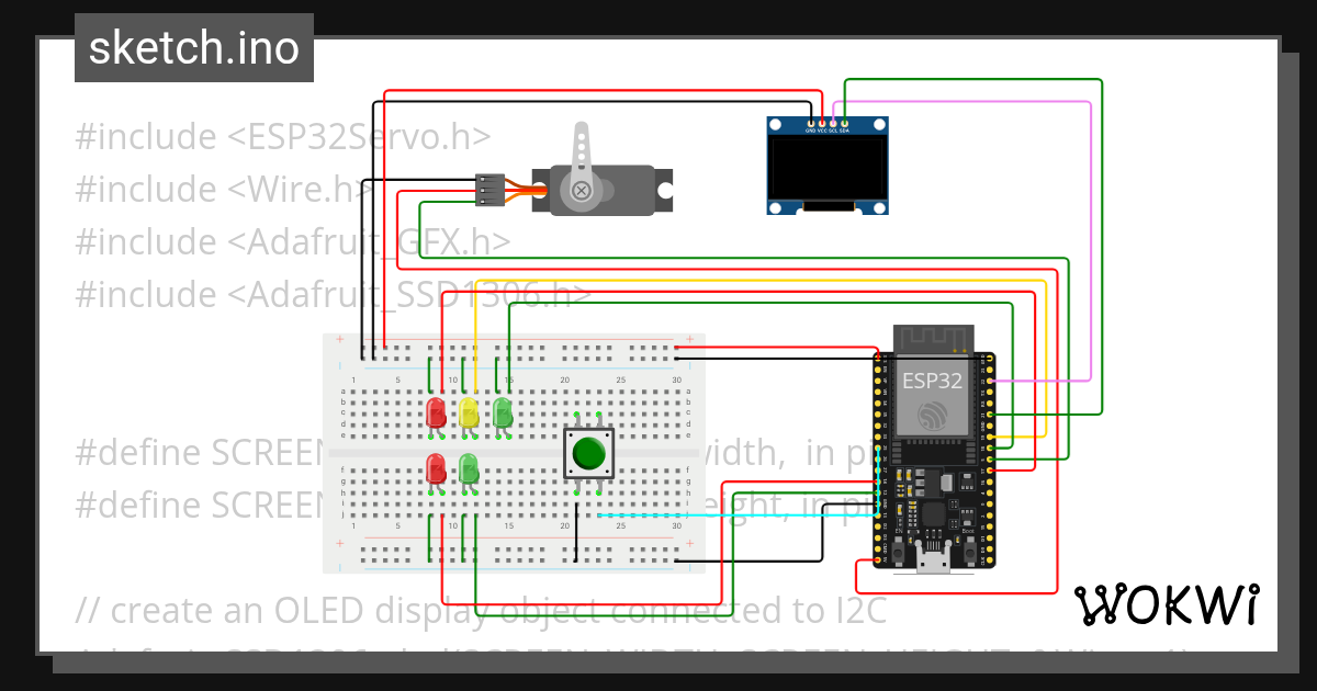 ampel_servo_display Copy - Wokwi ESP32, STM32, Arduino Simulator