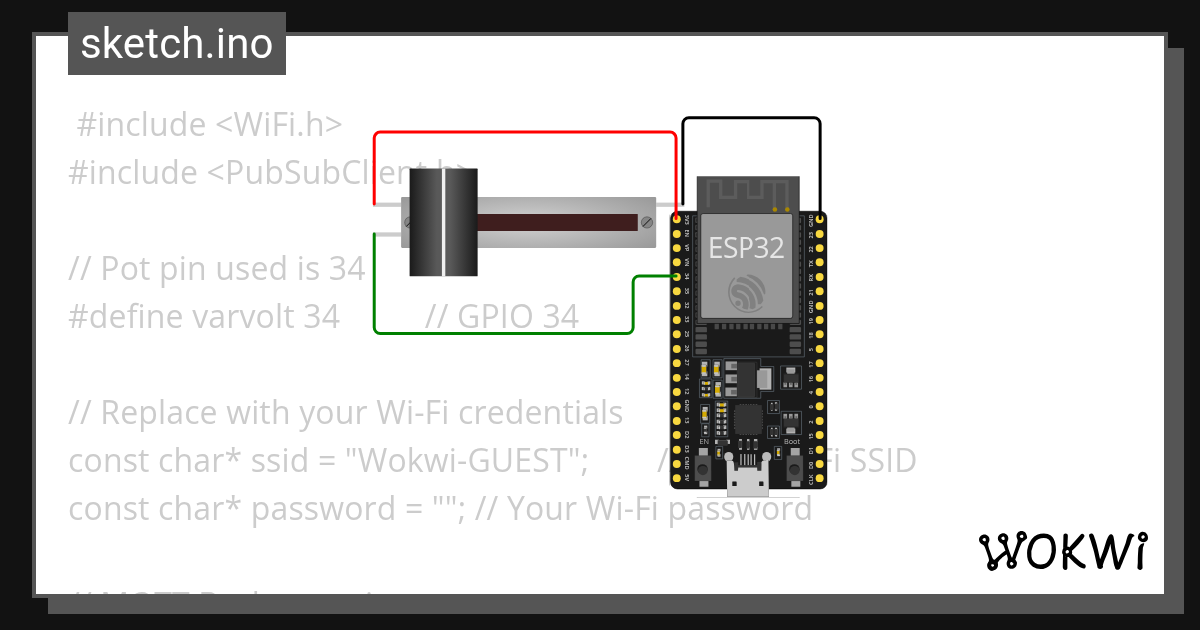 Two_AnalogReads_IoT - Wokwi ESP32, STM32, Arduino Simulator