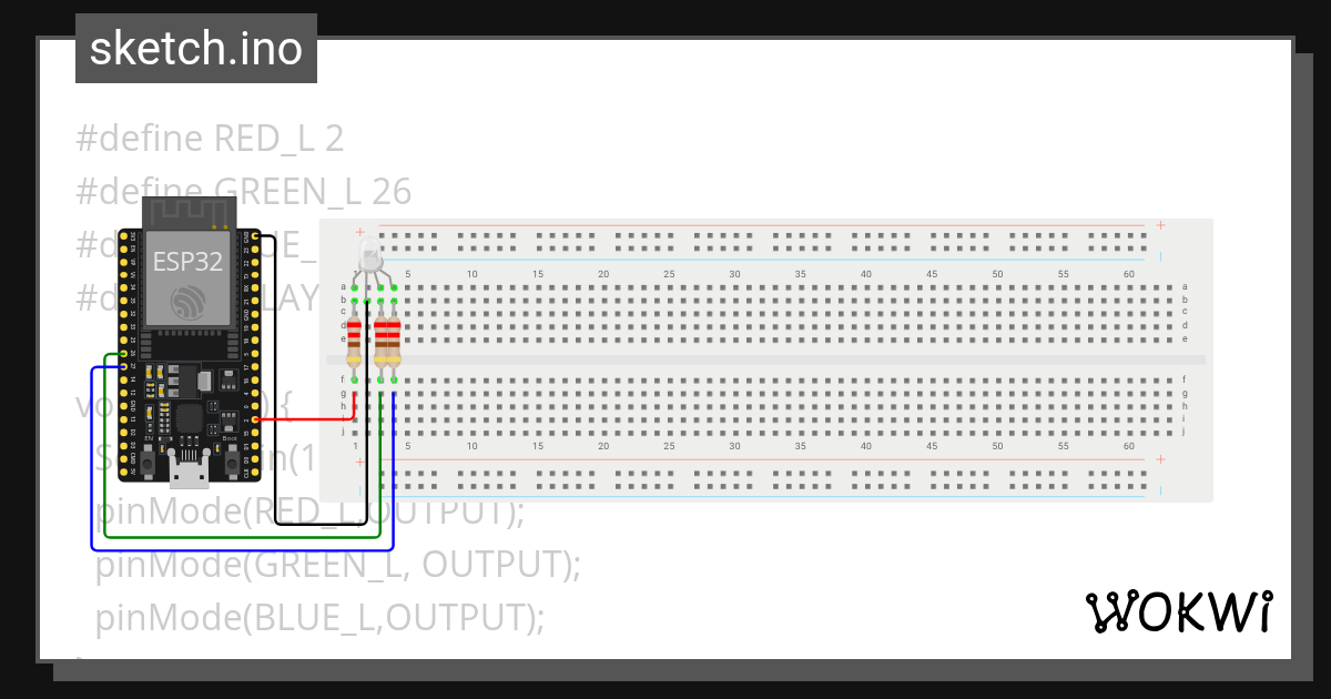 RGB_LED - Wokwi ESP32, STM32, Arduino Simulator