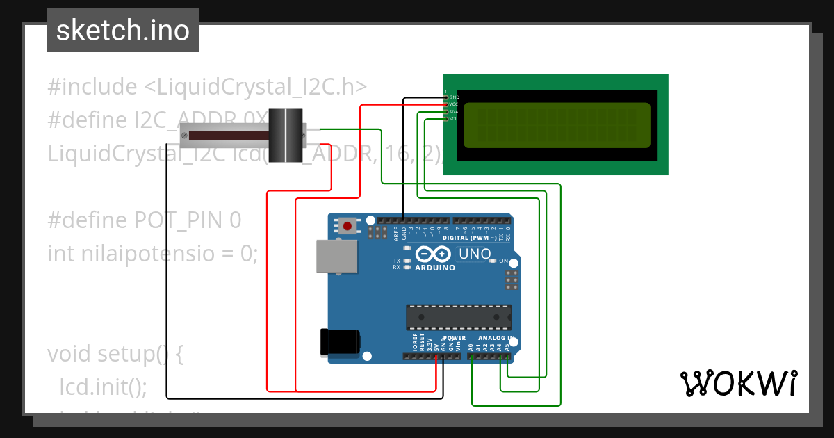 Potensiometer Wokwi Esp32 Stm32 Arduino Simulator 0171