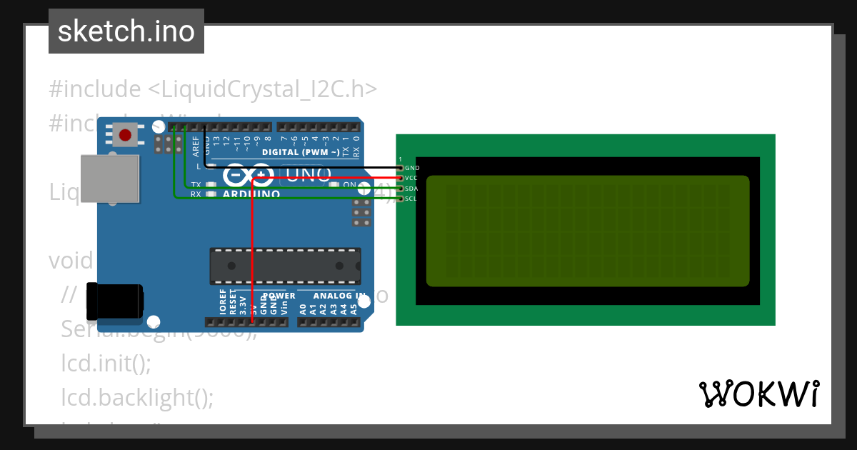 LCD_I2C - Wokwi ESP32, STM32, Arduino Simulator