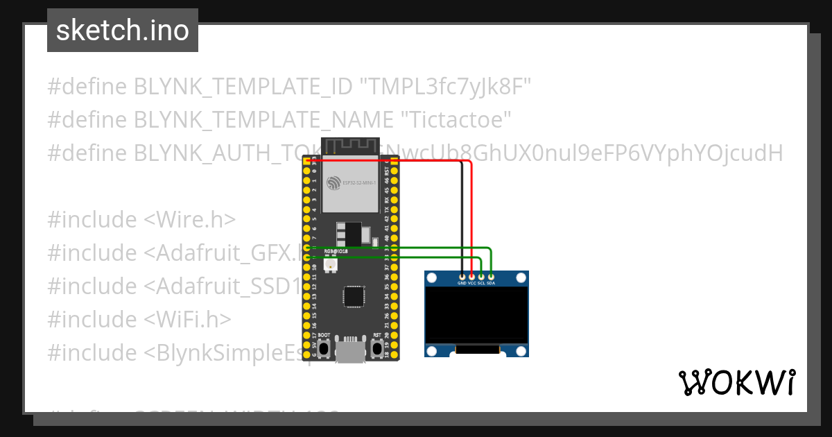 Tic-tac-toe - Wokwi ESP32, STM32, Arduino Simulator