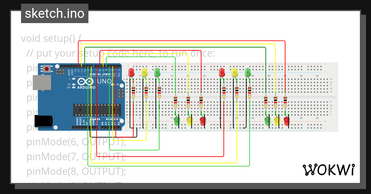 ARDUINO 3 WAY - Wokwi ESP32, STM32, Arduino Simulator