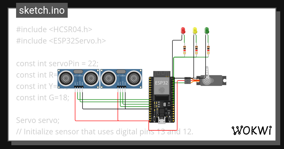 Tong Sampah Wokwi Esp32 Stm32 Arduino Simulator 