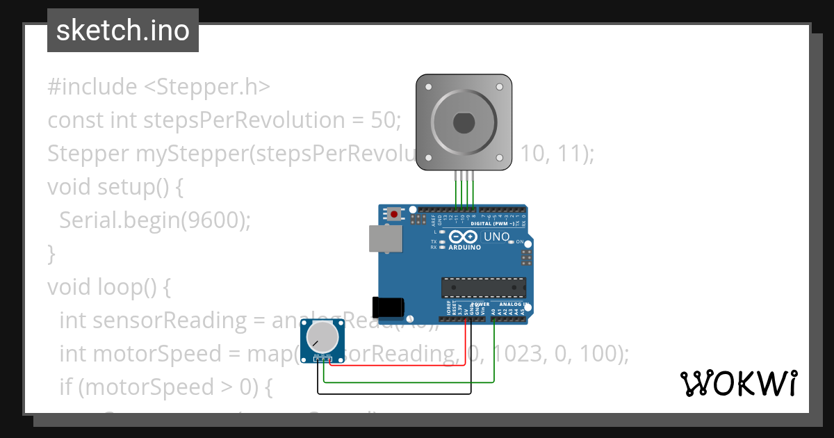 105 Stepper Poten Wokwi Esp32 Stm32 Arduino Simulator 1953