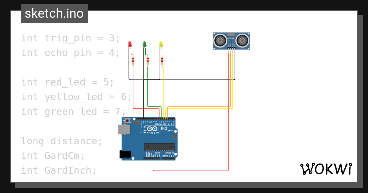 Ultrsonic Wokwi Esp32 Stm32 Arduino Simulator