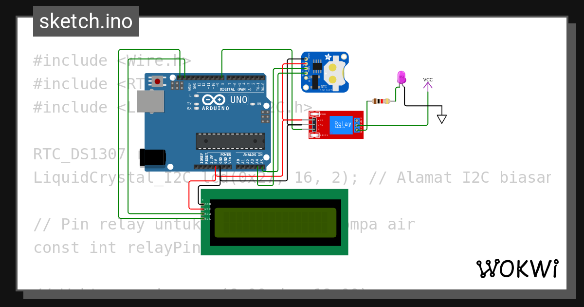 Penyiram Otomatis Wokwi Esp32 Stm32 Arduino Simulator 0904