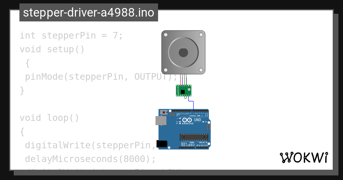 A4988驱动 Wokwi Esp32 Stm32 Arduino Simulator 9429