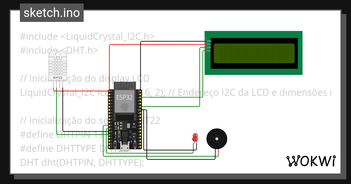 sensor de temperatura - Wokwi ESP32, STM32, Arduino Simulator