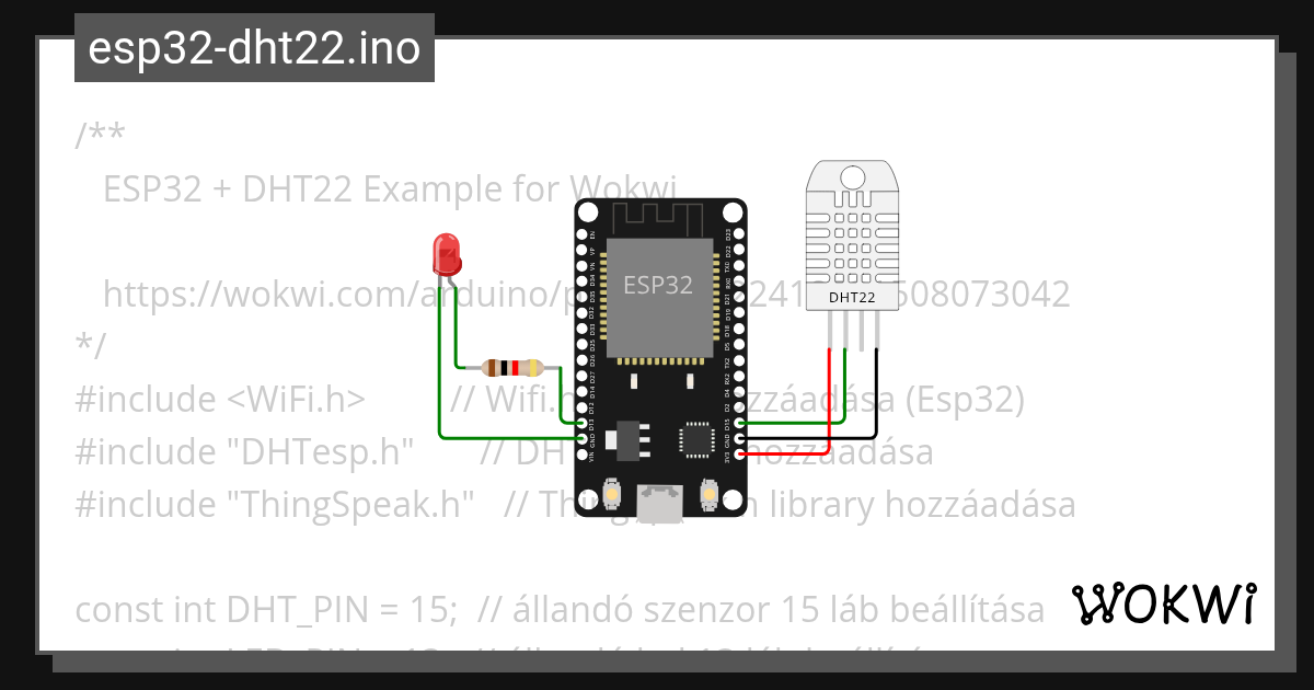 esp32-dht22-thingspeak Copy - Wokwi ESP32, STM32, Arduino Simulator