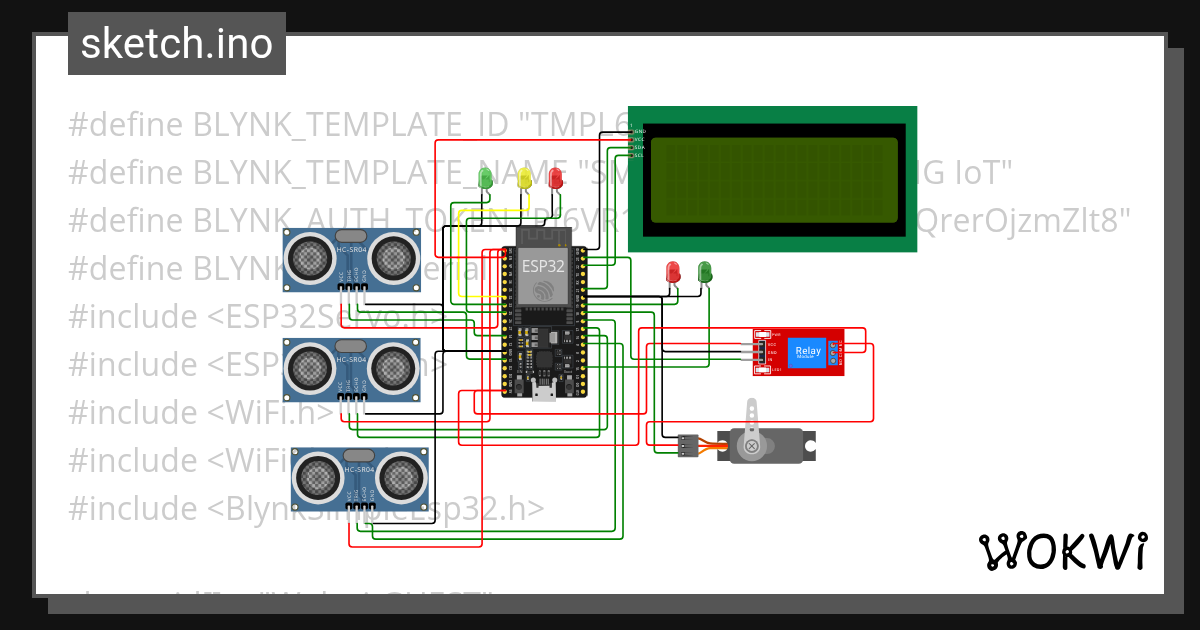 SMART PARKING BLYNK Copy (2) - Wokwi ESP32, STM32, Arduino Simulator