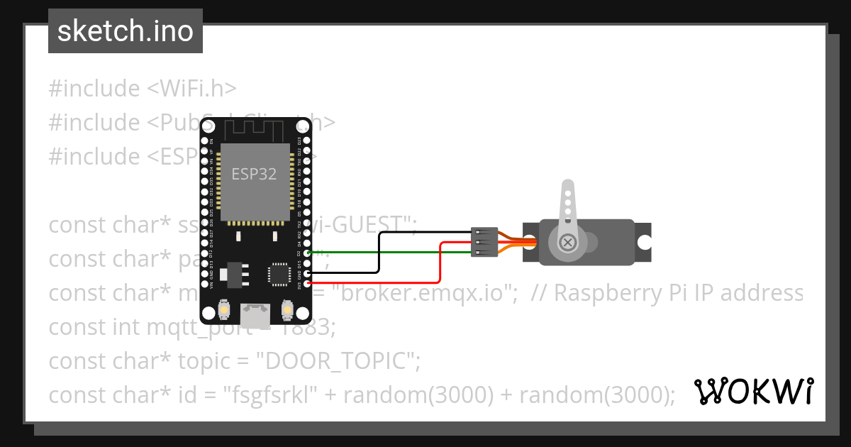 Door Wokwi Esp32 Stm32 Arduino Simulator 