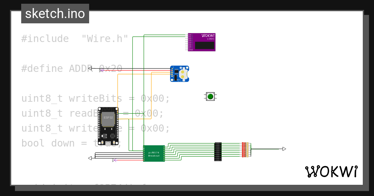 Práctica Con Pcf8574 Esp32 Wokwi Esp32 Stm32 Arduino Simulator