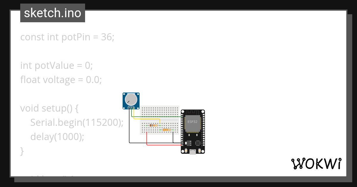 Conversor A/D - Wokwi ESP32, STM32, Arduino Simulator