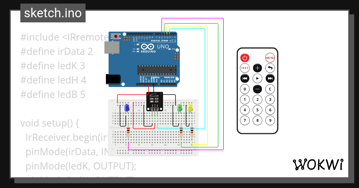 Praktik Ir Remotecontrol Xii F5 Wokwi Esp32 Stm32 Arduino Simulator 