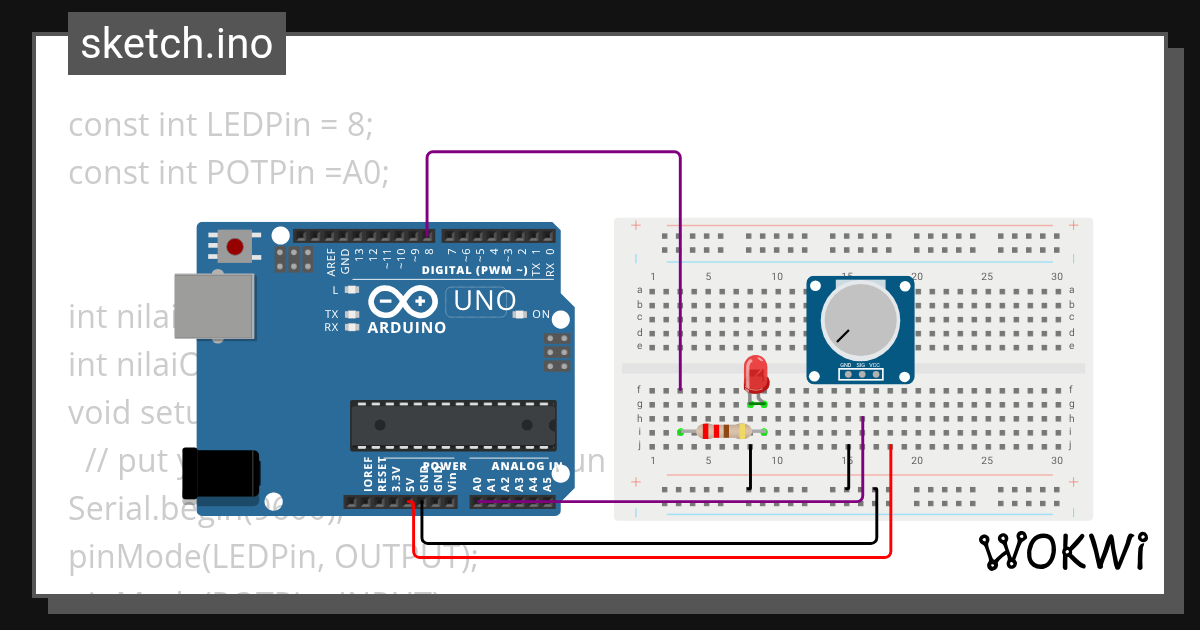 latihan 4 resistor - Wokwi ESP32, STM32, Arduino Simulator