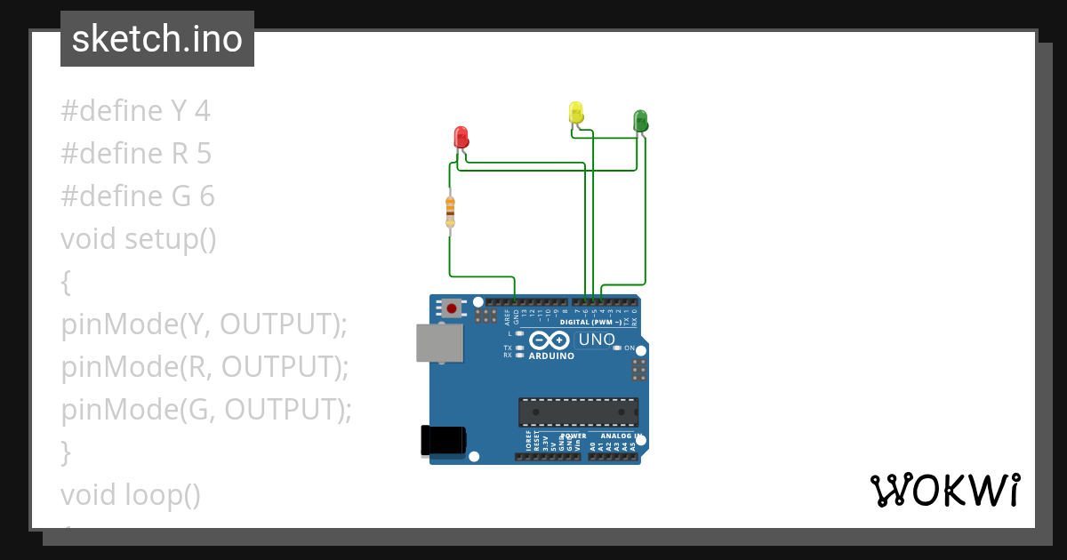 traffic light - Wokwi ESP32, STM32, Arduino Simulator