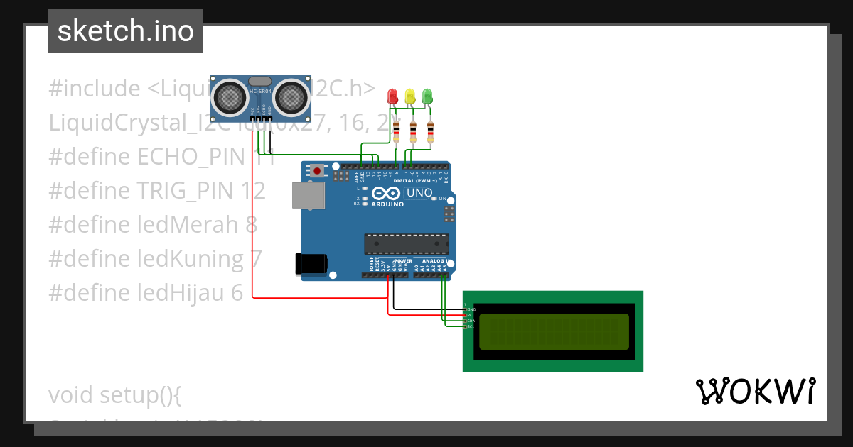 tugas sensor banjir(fidia ramadhani) - Wokwi ESP32, STM32, Arduino Simulator