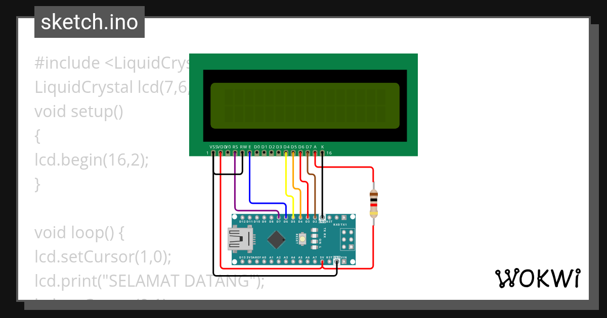 13 Lcd Teks Wokwi Esp32 Stm32 Arduino Simulator