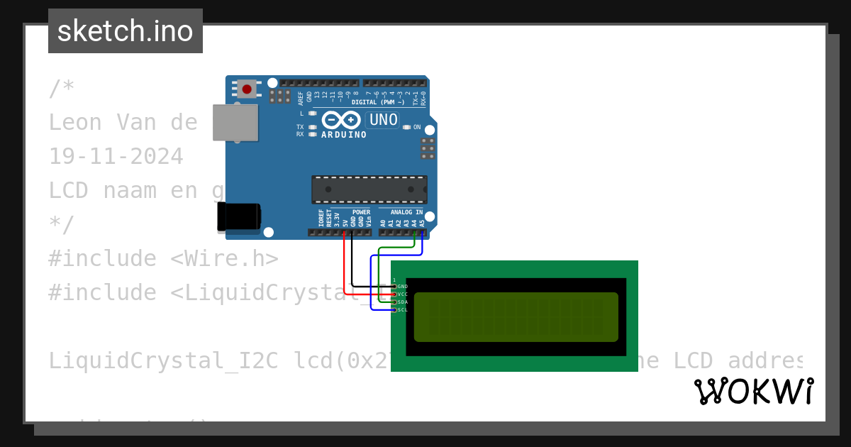 Lcd Naam En Optellend Getal Wokwi Esp32 Stm32 Arduino Simulator 6147
