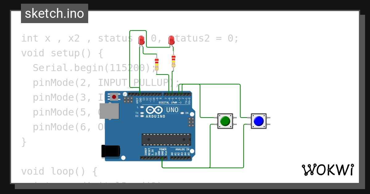 Ex 2 Wokwi Esp32 Stm32 Arduino Simulator 3566