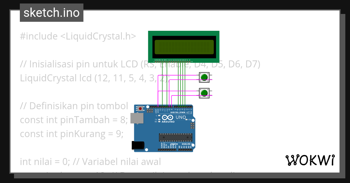 Projek operator perbandingan - Wokwi ESP32, STM32, Arduino Simulator