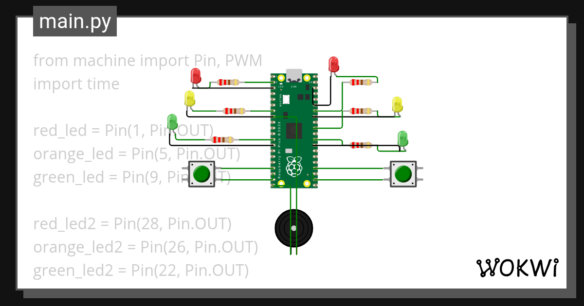 Stoplicht workshop - Wokwi ESP32, STM32, Arduino Simulator