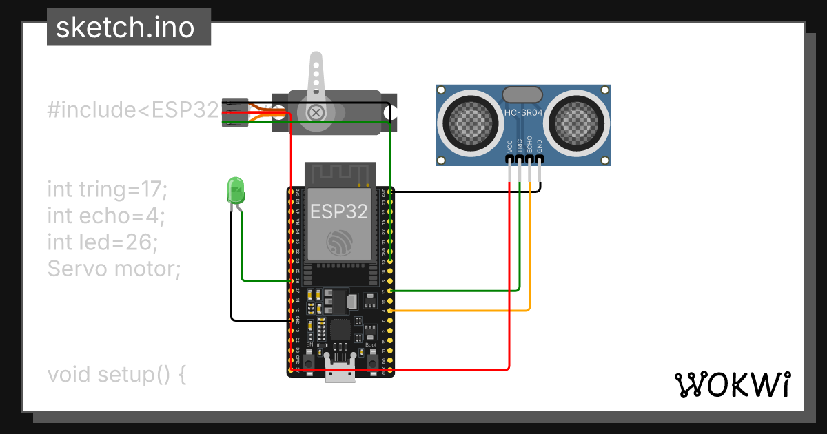 Servo con led