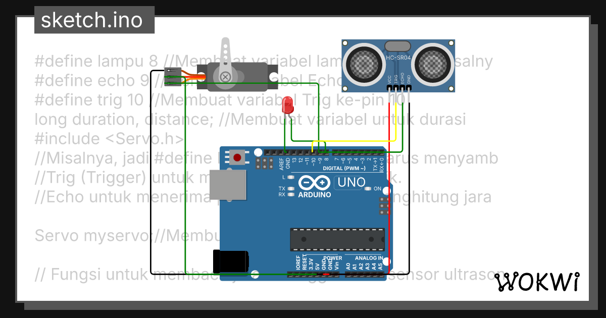 Palang Pintu Otomatis Balqis G (08) - Wokwi ESP32, STM32, Arduino Simulator