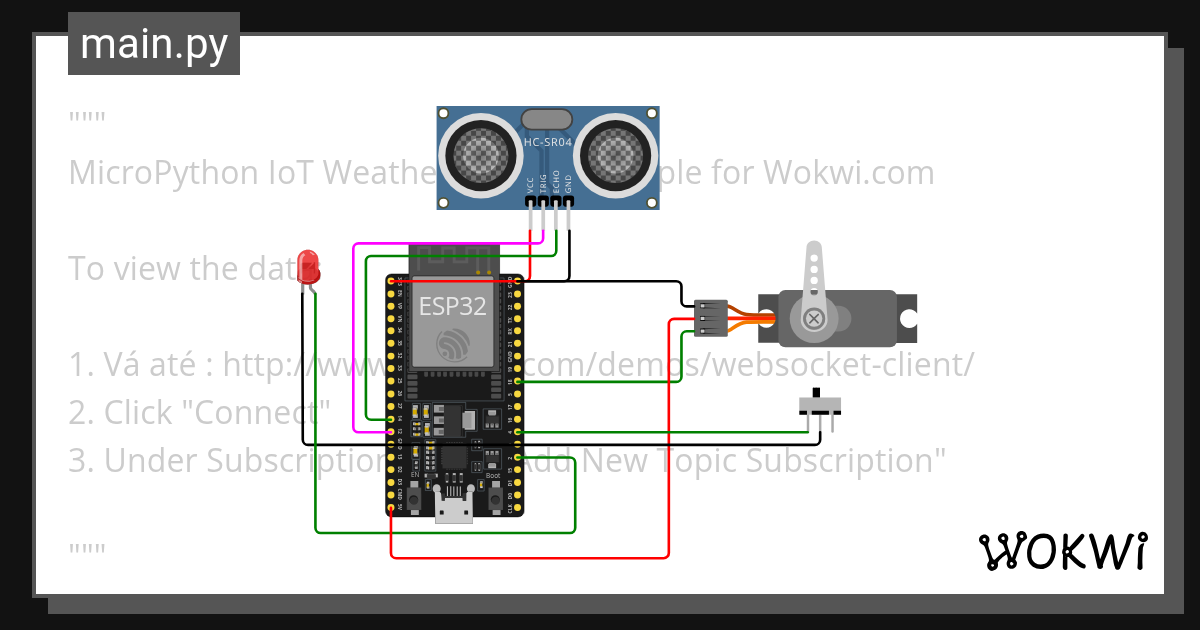 compactador lixo - Wokwi ESP32, STM32, Arduino Simulator