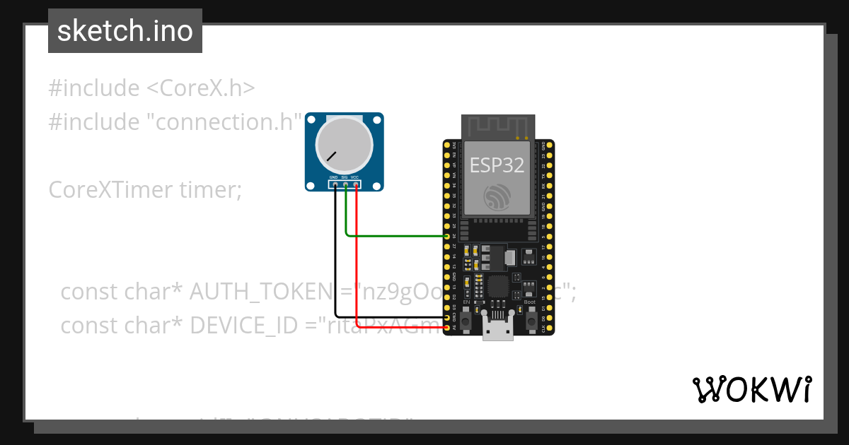 Potensiometer Wokwi Esp32 Stm32 Arduino Simulator 