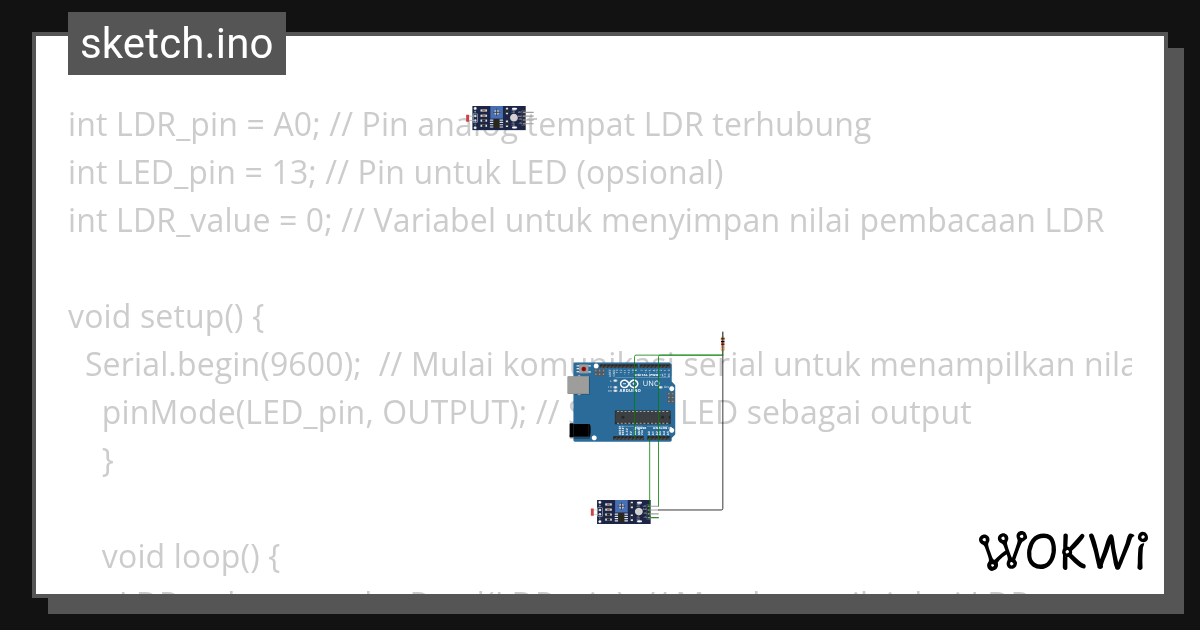 Sensor Cahaya Wokwi Esp32 Stm32 Arduino Simulator 8188