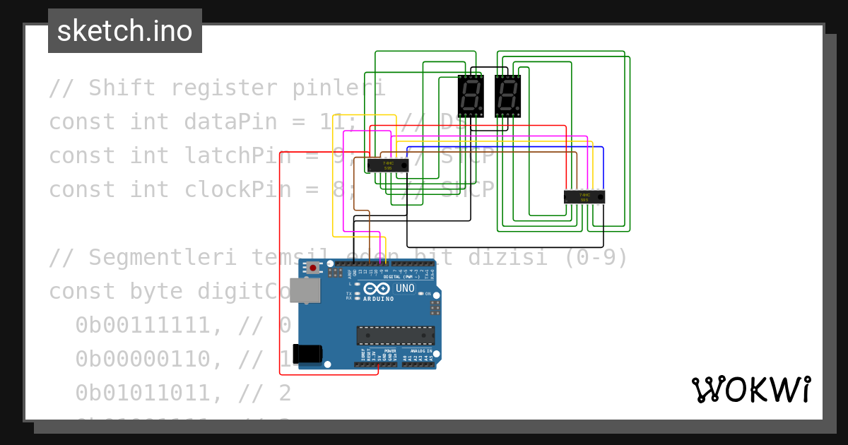 çift Sayaç Wokwi Esp32 Stm32 Arduino Simulator