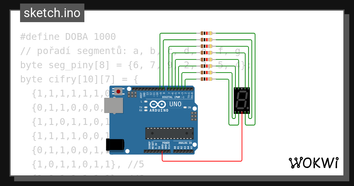 7segmentdiplay Kostka Wokwi Esp32 Stm32 Arduino Simulator 6093