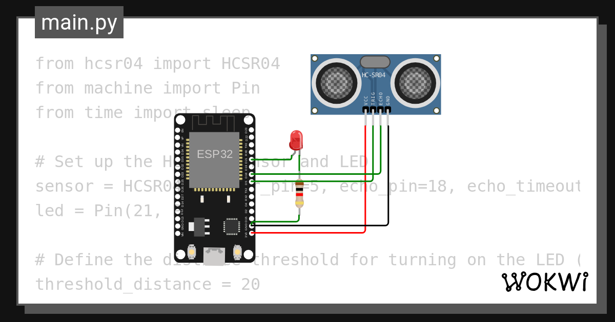 Sensorultrasonikpy Wokwi Esp32 Stm32 Arduino Simulator