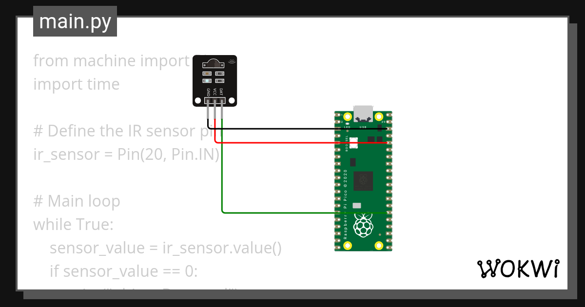 IR_Sensor - Wokwi ESP32, STM32, Arduino Simulator