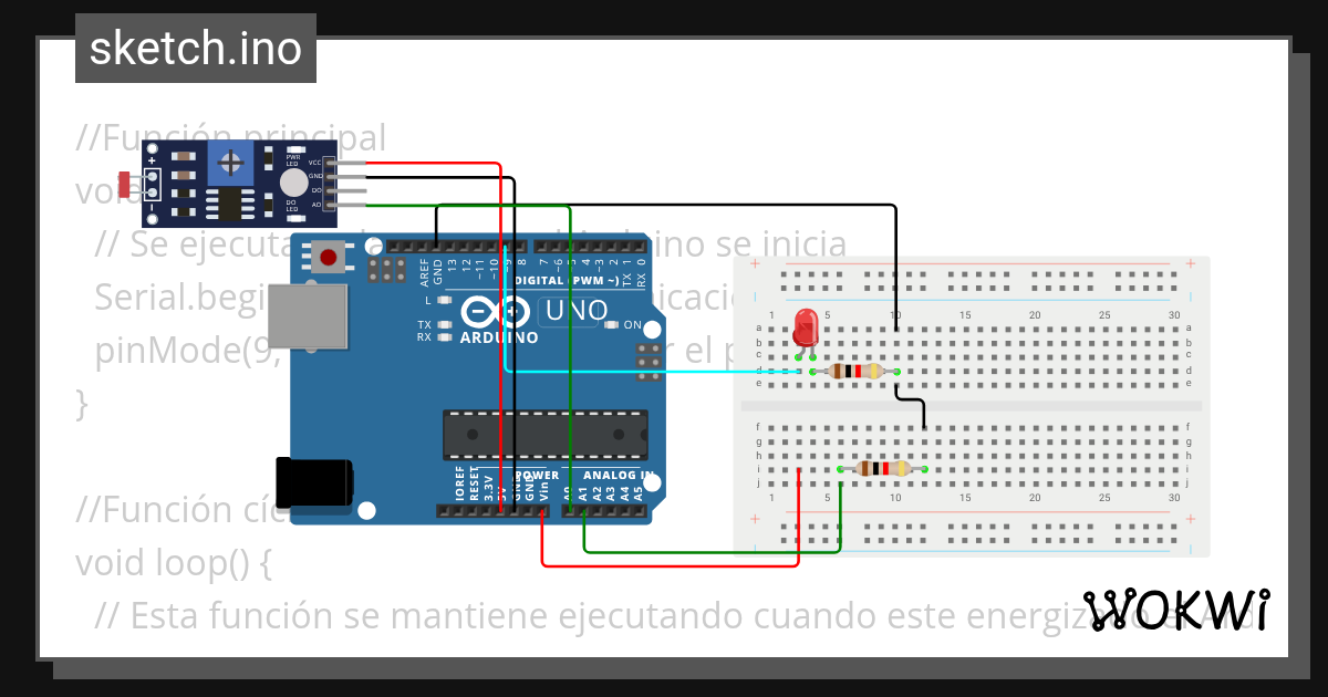 practica de foto celda - Wokwi ESP32, STM32, Arduino Simulator
