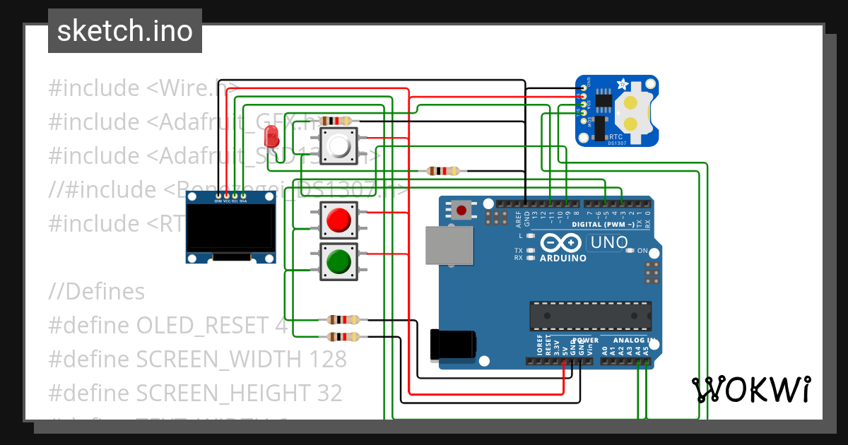 Light Panel Clock Copy - Wokwi ESP32, STM32, Arduino Simulator