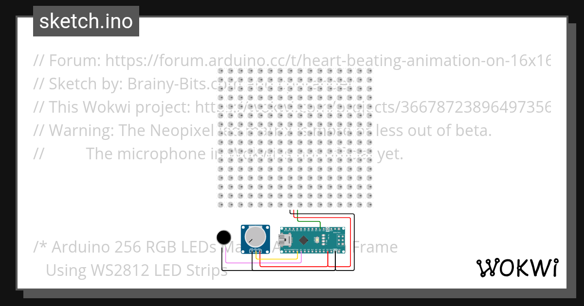 Copy of sample matrix - Wokwi ESP32, STM32, Arduino Simulator