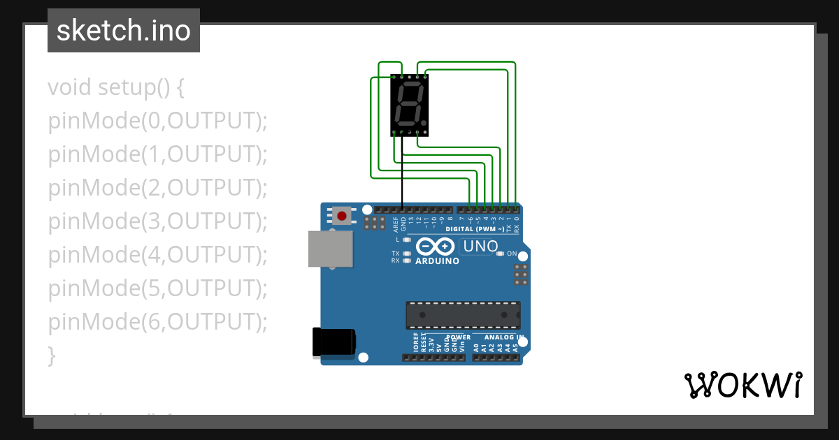 seven segment nis - Wokwi ESP32, STM32, Arduino Simulator