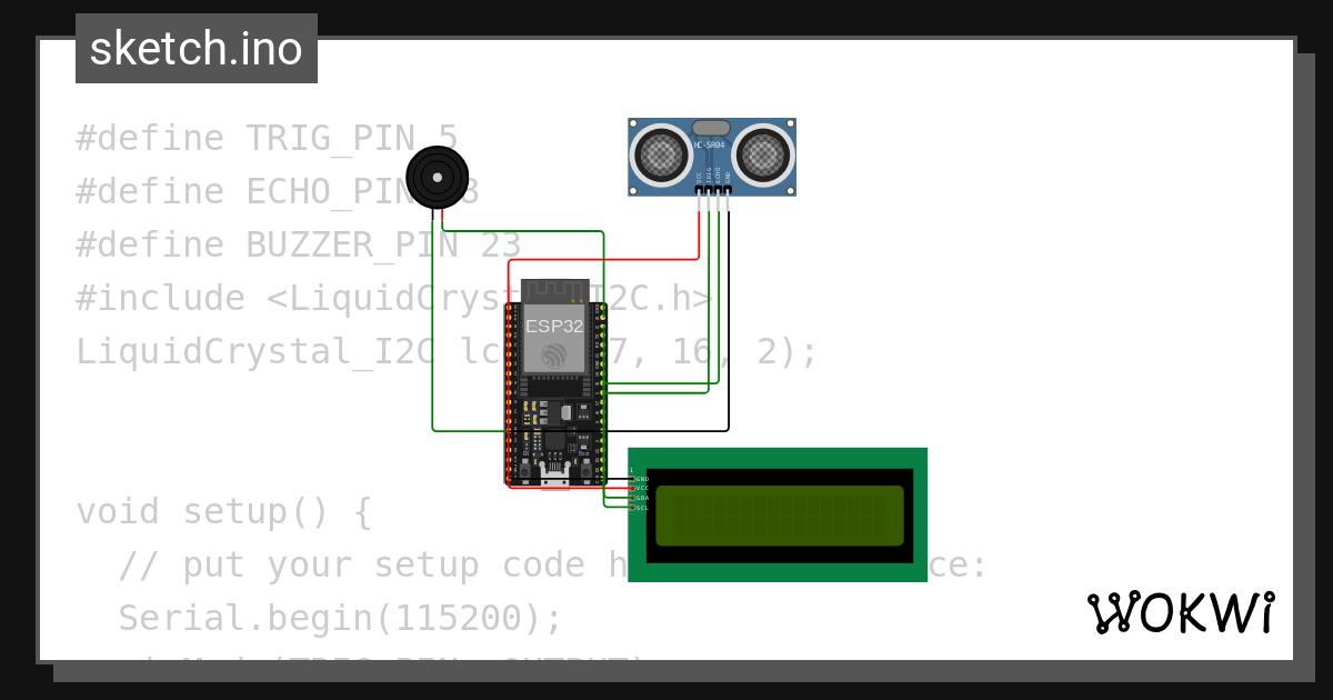 Reversing Sensor Wokwi Esp32 Stm32 Arduino Simulator 6377