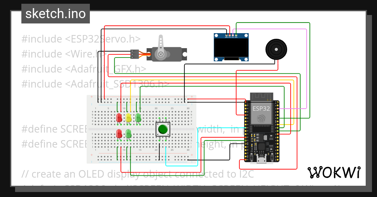 ampel_servo_display_audio - Wokwi ESP32, STM32, Arduino Simulator