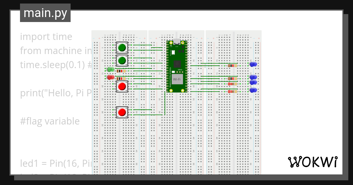 led4 - Wokwi ESP32, STM32, Arduino Simulator
