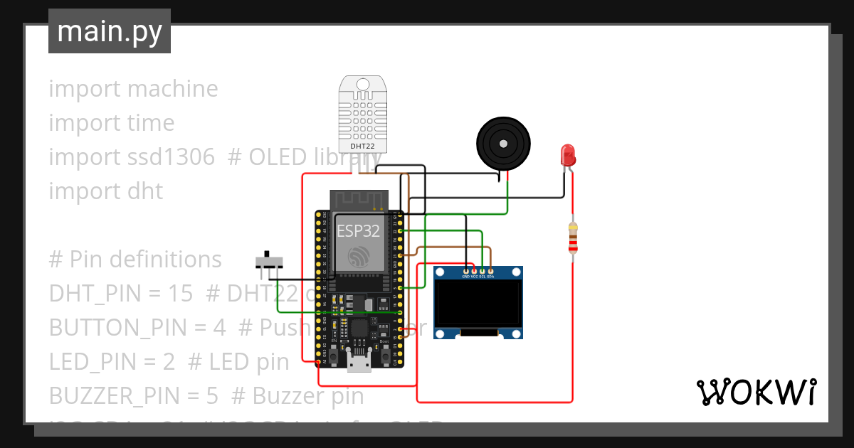 FIRE ALARM SYSTEM - Wokwi ESP32, STM32, Arduino Simulator