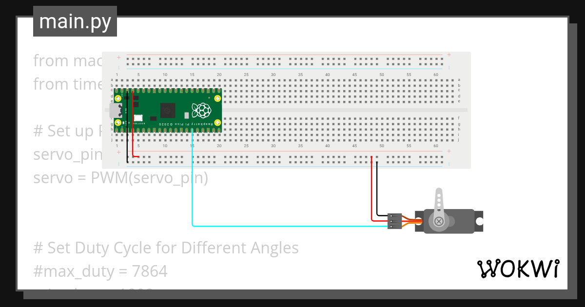 SERVO - Wokwi ESP32, STM32, Arduino Simulator